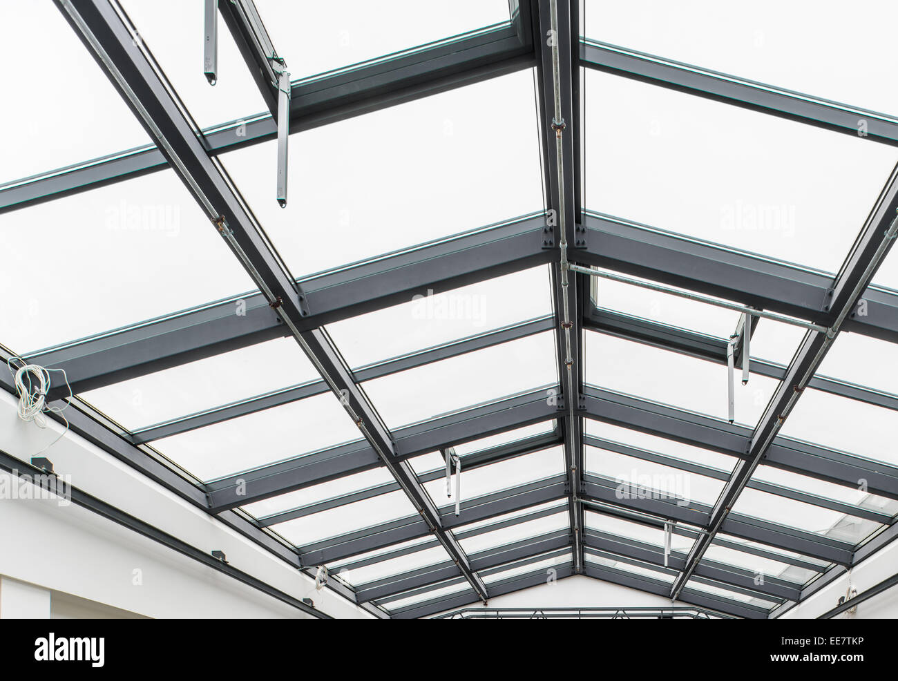 Atrium, roof. Interior. Metall adn glass. architectural architecture ...
