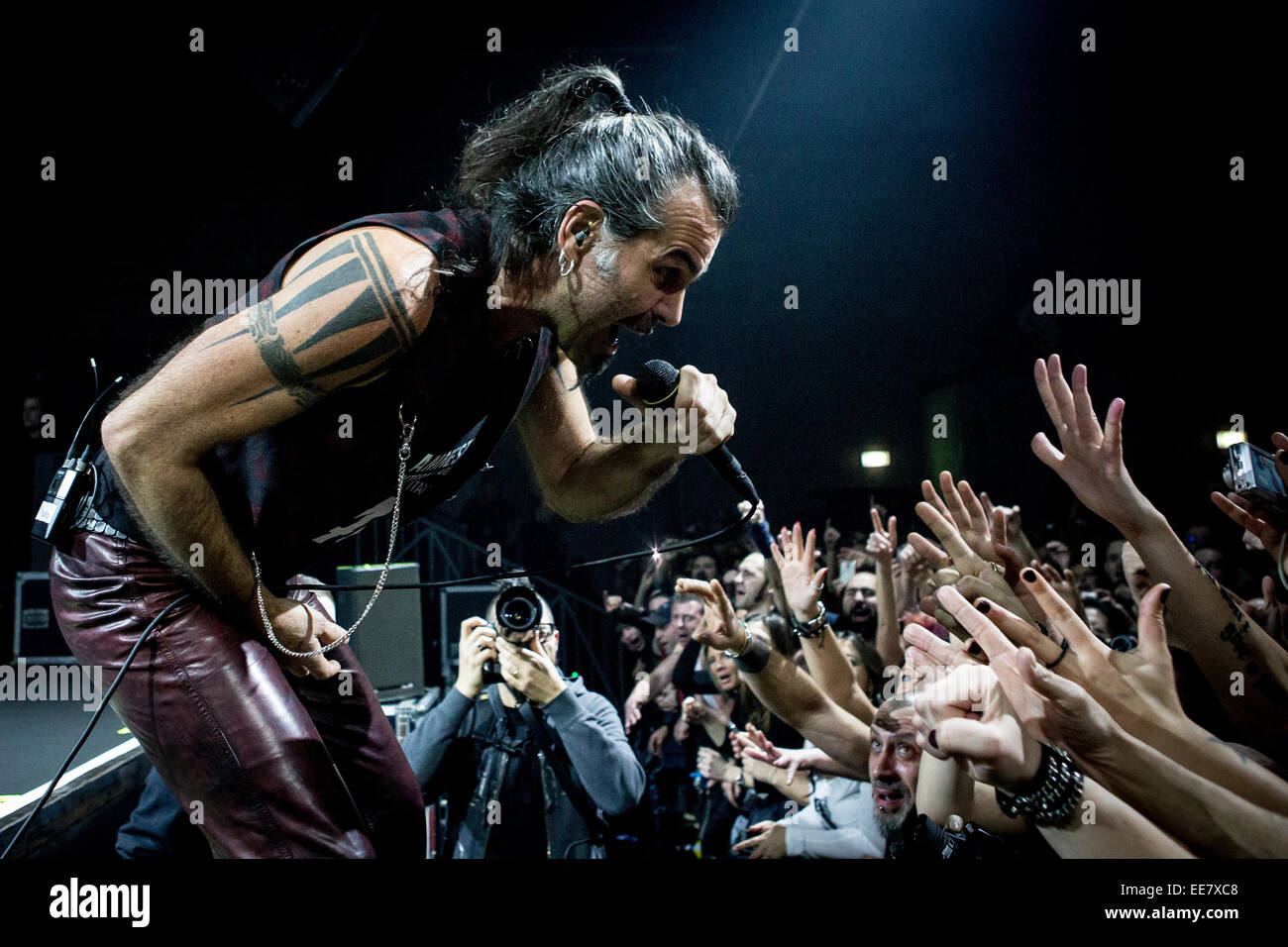 Milan Italy. 13th January 2015. The Italian rock band LITFIBA performs ...