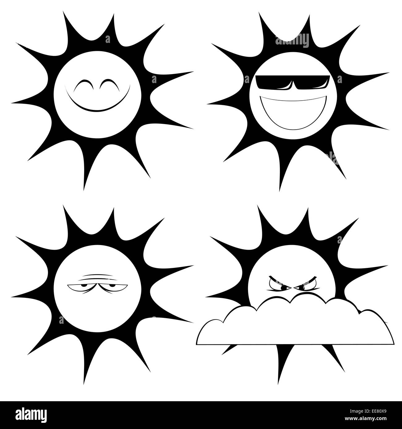 Cute sleep icons Black and White Stock Photos & Images - Alamy