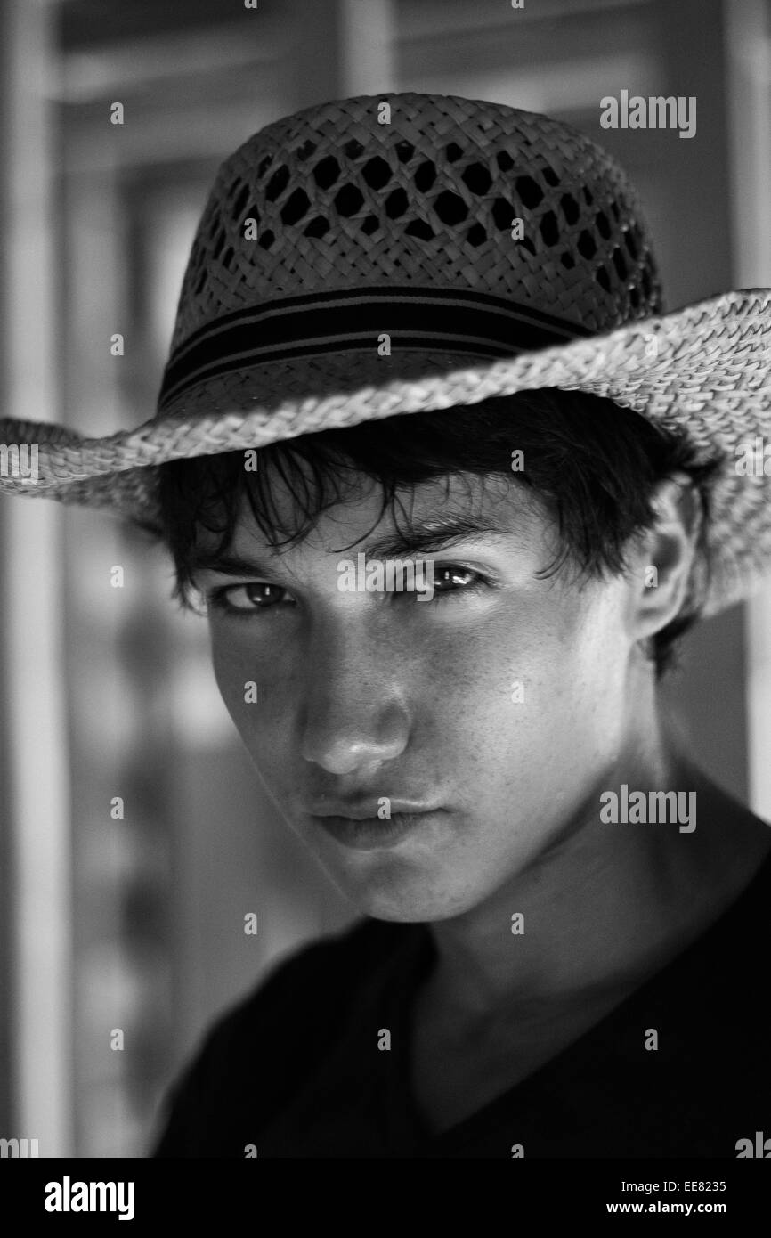 Portrait of cowboy Stock Photo - Alamy