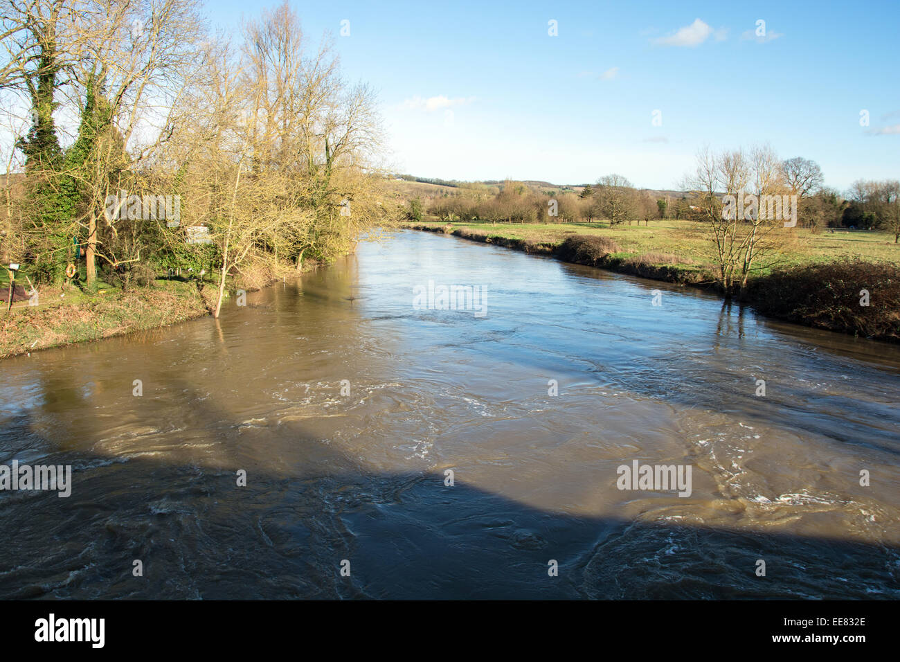 River running high Stock Photo - Alamy