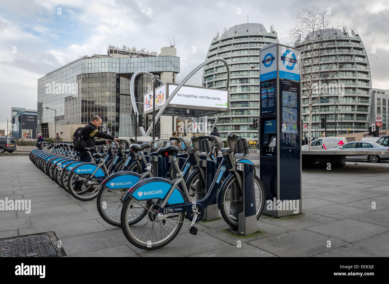London Cycle Hire, locally known as 'Borris Bikes' at Old Street ...