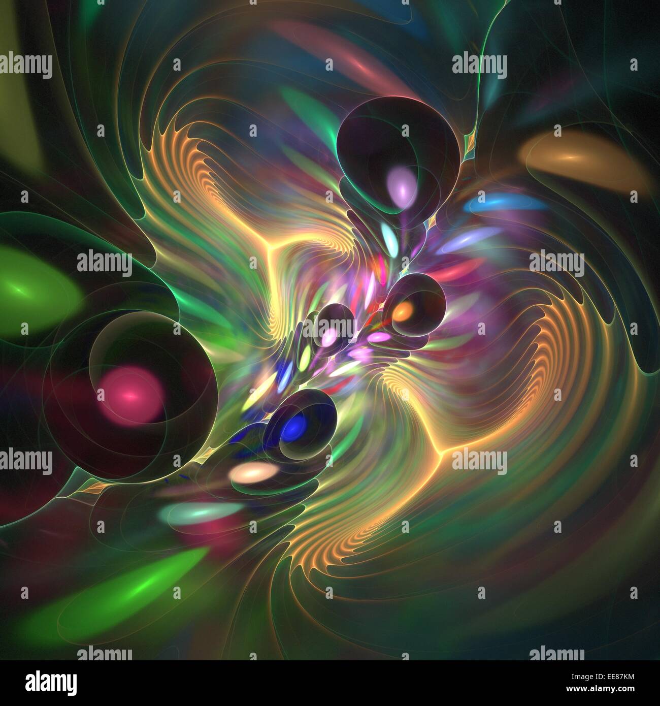 Abstract shapes made of fractal textures Stock Photo - Alamy