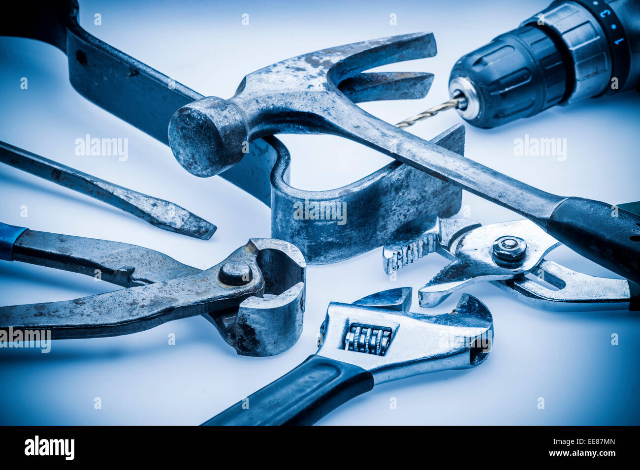 Tools used in everyday home repairs Stock Photo - Alamy