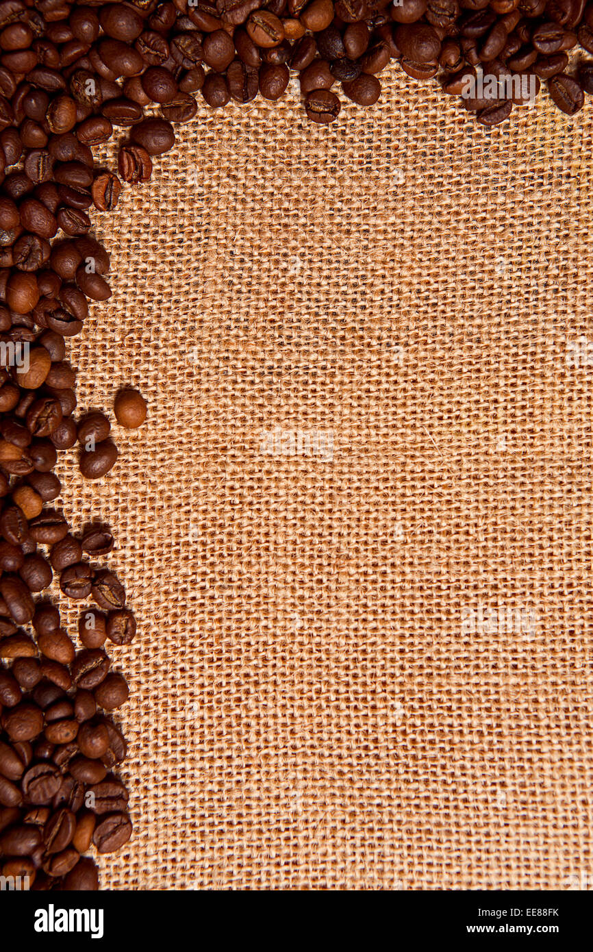 Coffee beans frame background Stock Photo - Alamy