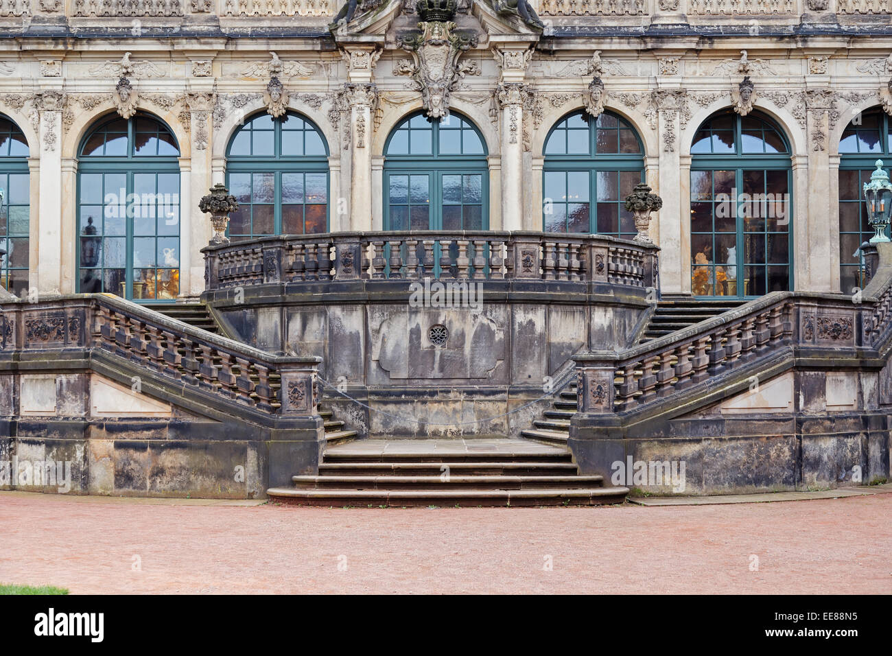 Dresden Zwinger palace stairs and facade, Germany Stock Photo - Alamy