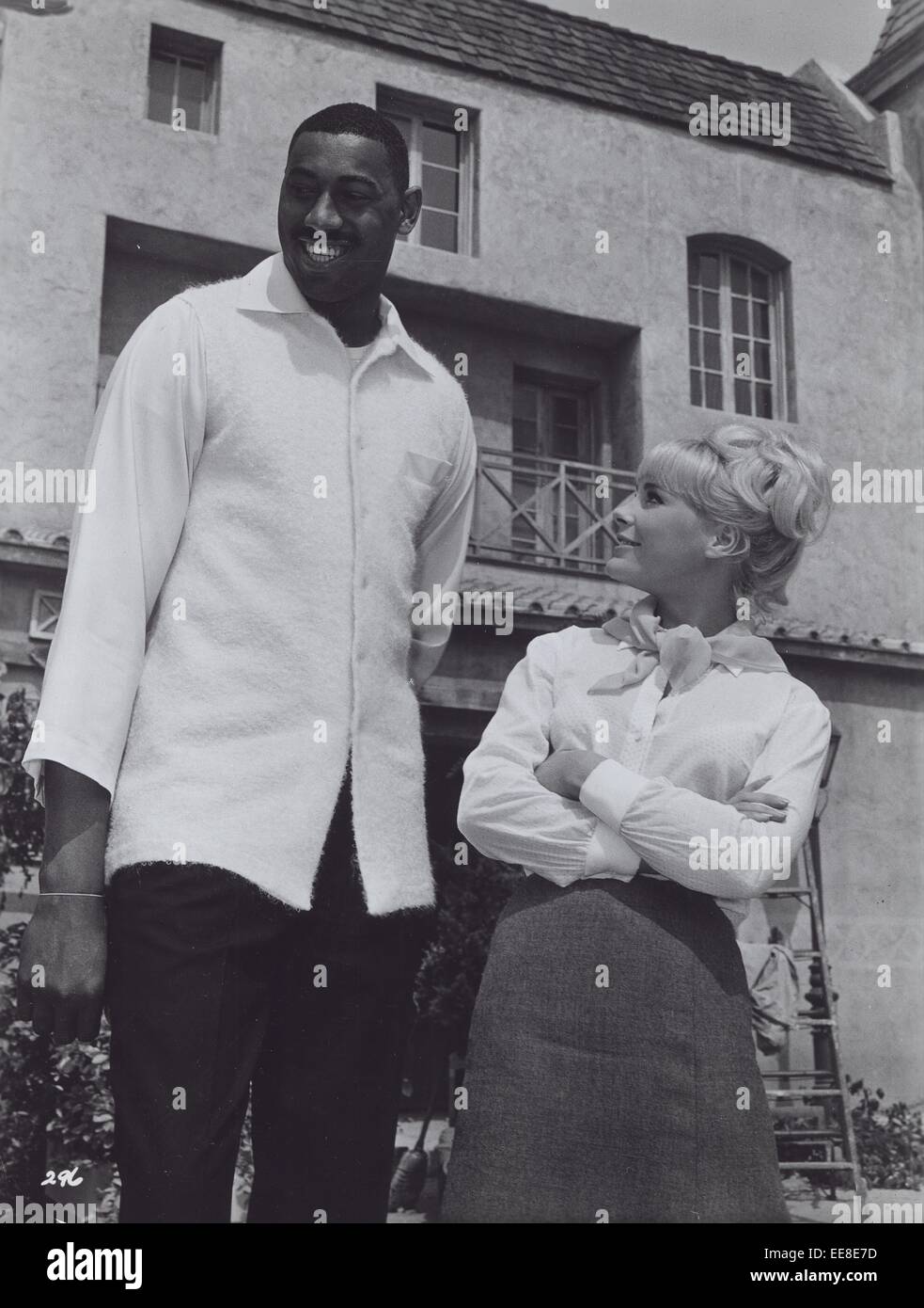ELKE SOMMER with Wilt (The Stilt) Chamberlain, who plays center for the ...