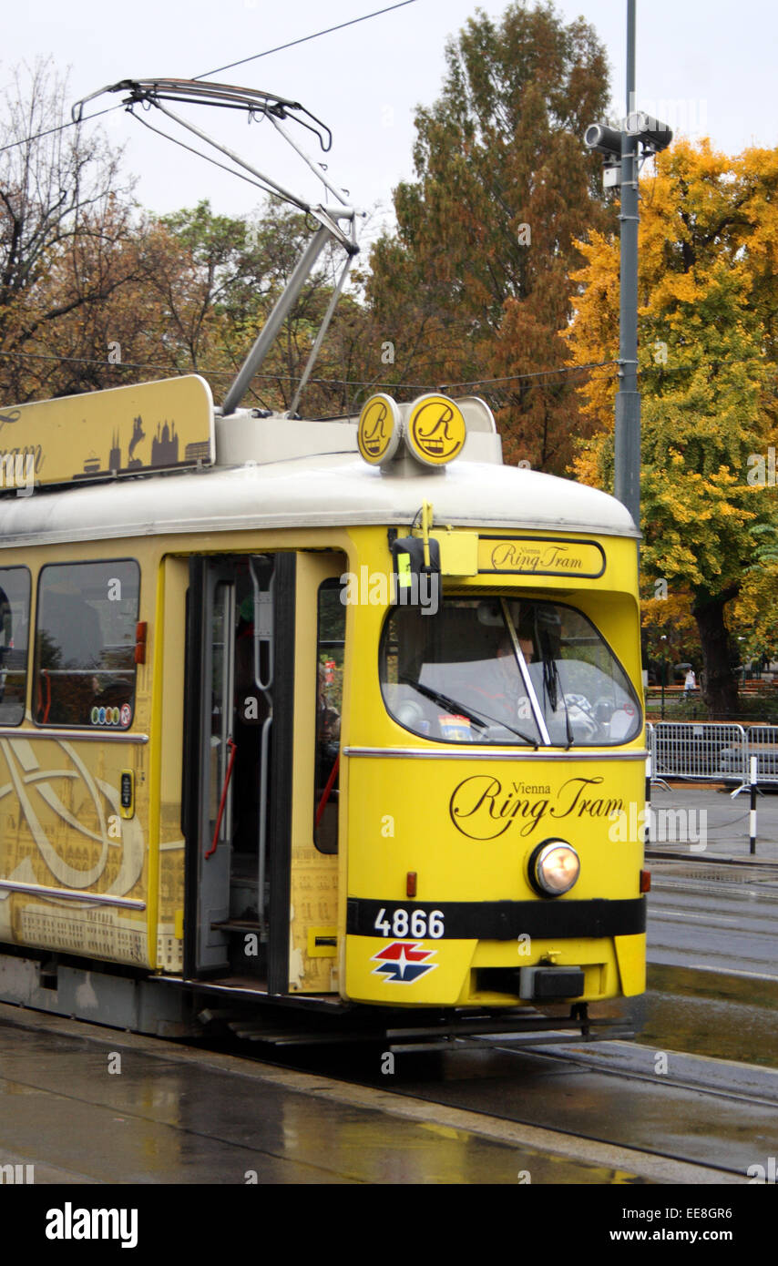 The tram in the capital city of Vienna Austria Stock Photo - Alamy