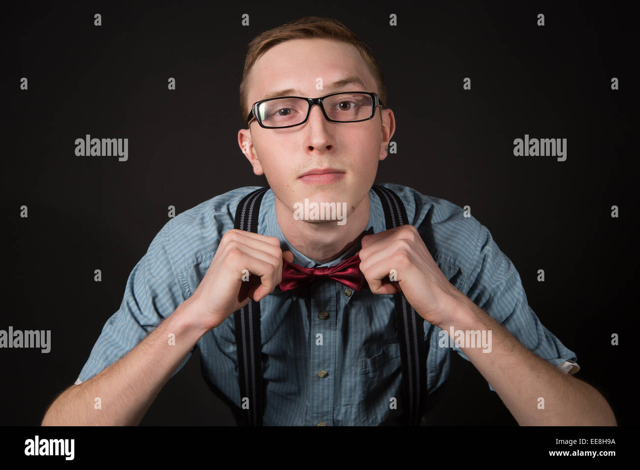 Dark red bow tie hi-res stock photography and images - Alamy