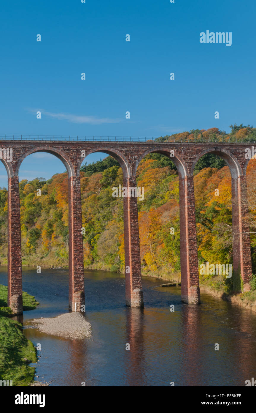 Railway Viaduct Leaderfoot Viaduct over the River Tweed nr Melrose ...