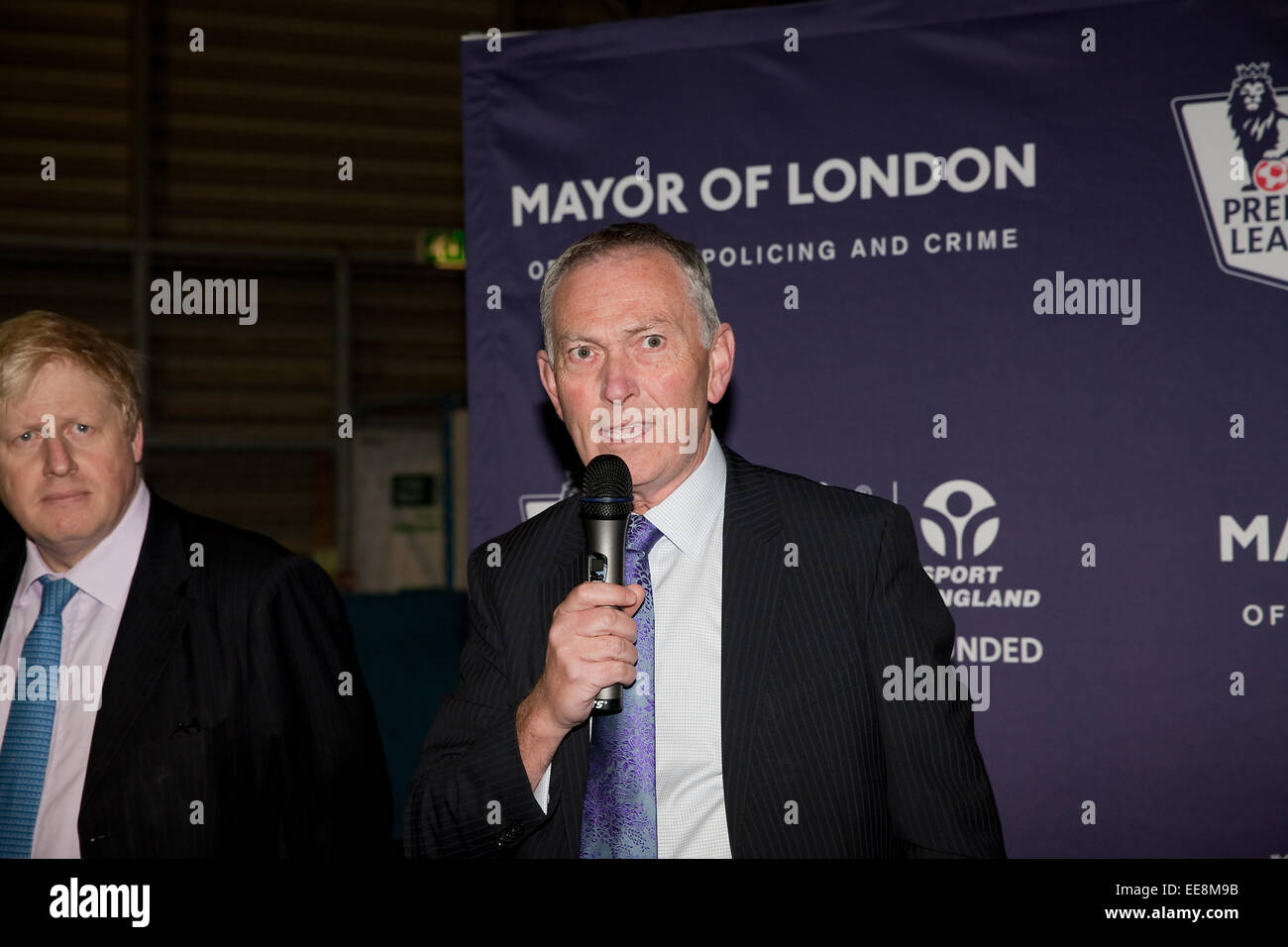 Chief Executive of the Premier League Richard Scudamore makes a speech ...