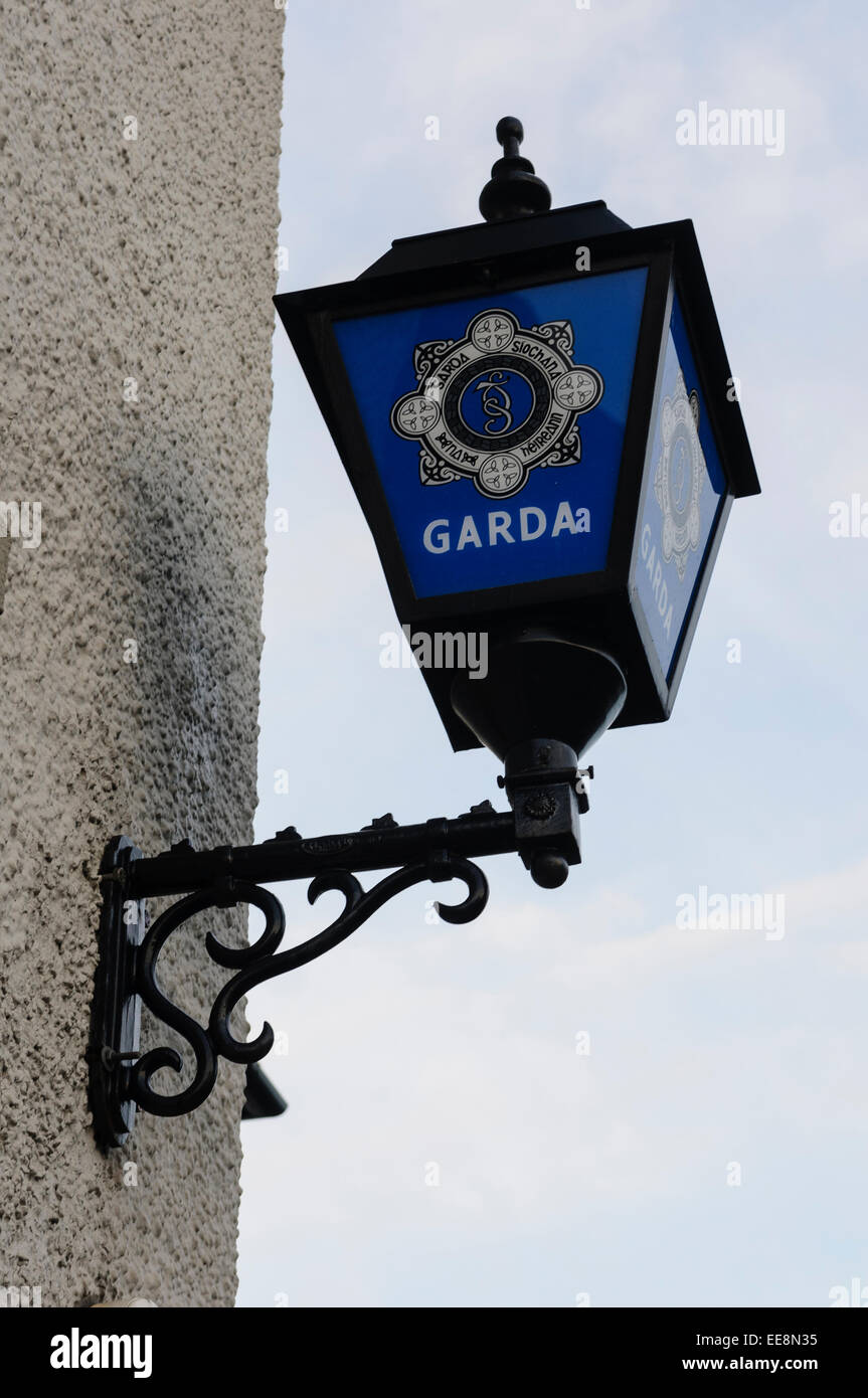 Lamp outside a Garda office Stock Photo - Alamy