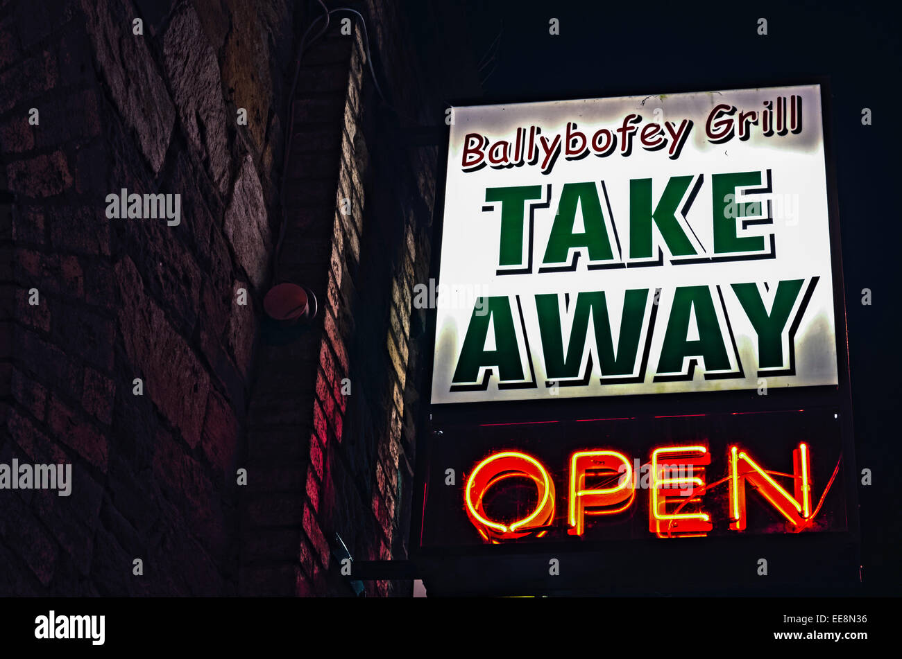 Take away food sign hi-res stock photography and images - Alamy