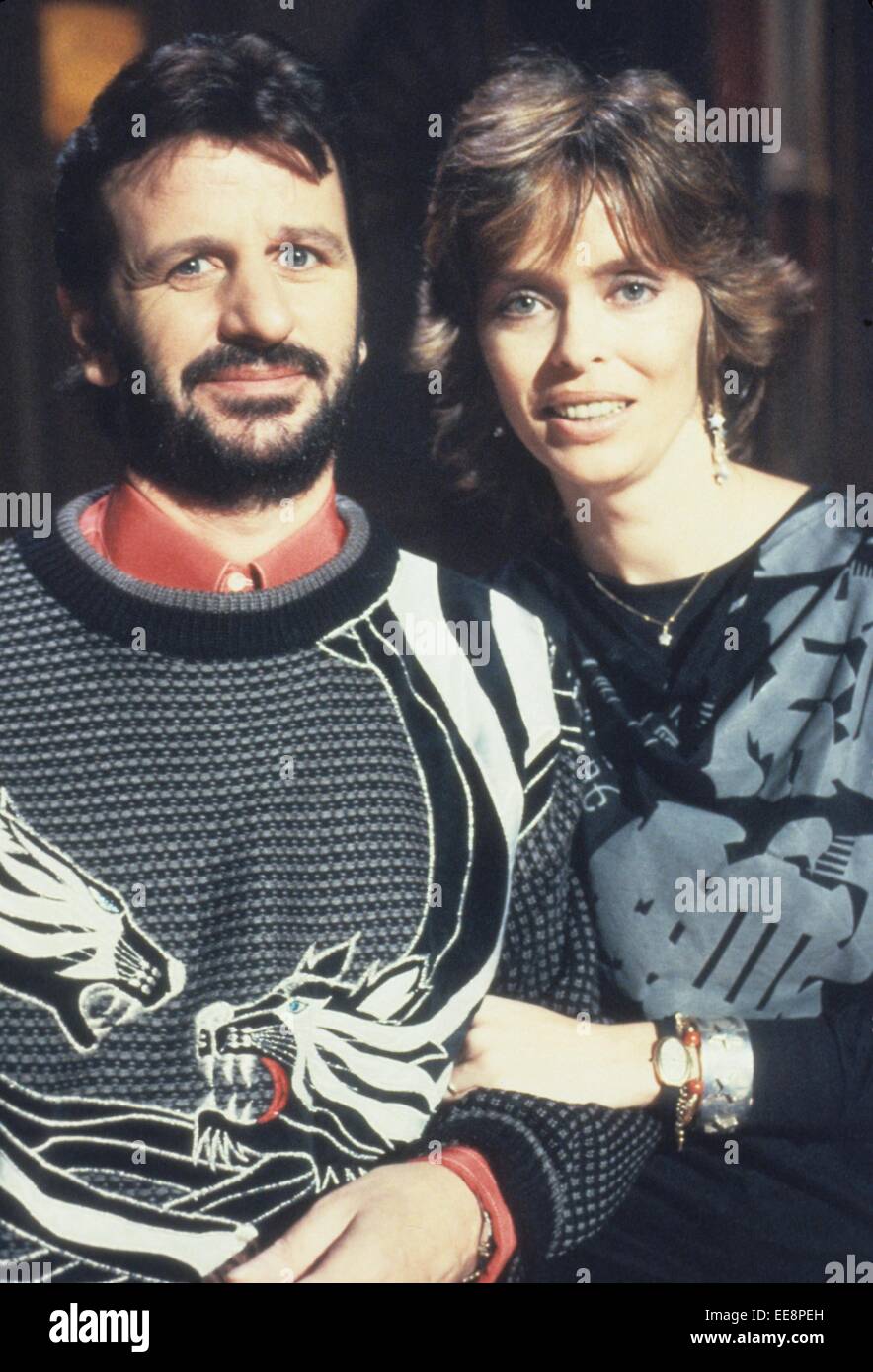 RINGO STARR with Barbara Bach 1985.f0346. © Corkery/Globe Photos/ZUMA ...