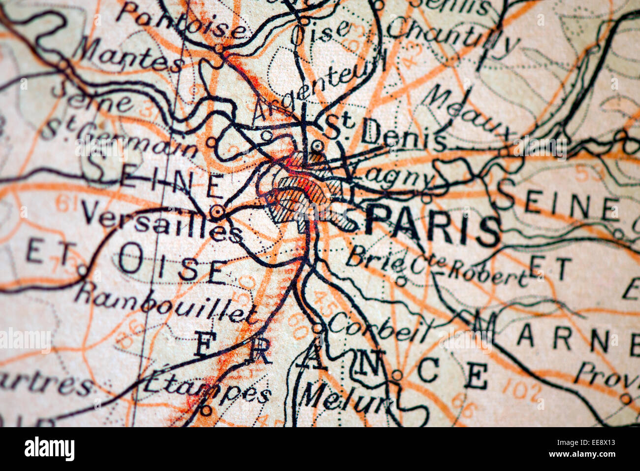 Map of paris High Resolution Stock Photography and Images - Alamy
