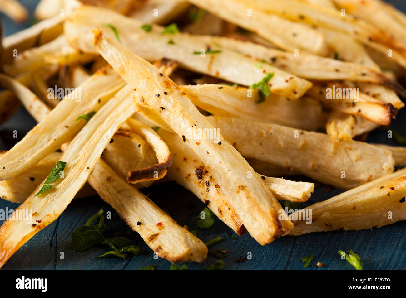 Homemade Parsley Root French Fries with Ketchup Stock Photo - Alamy