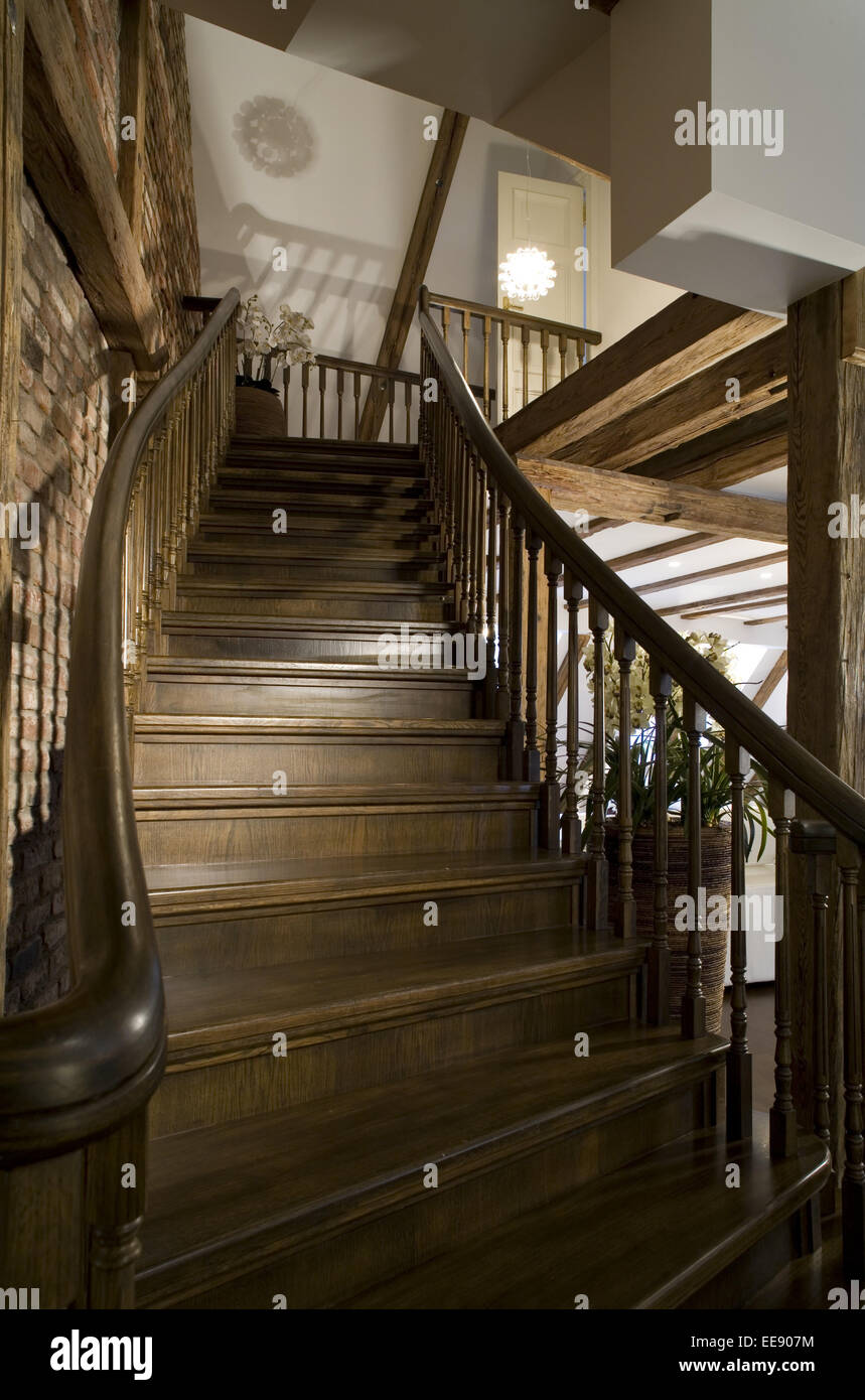Staircase, ladder in the house. Interior, vertical Stock Photo - Alamy