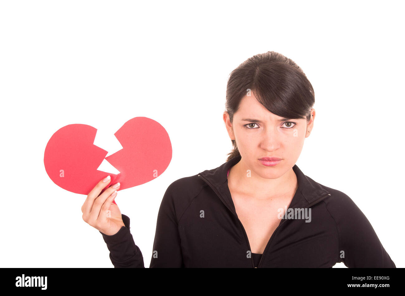 Lady holding a broken heart hi-res stock photography and images - Alamy