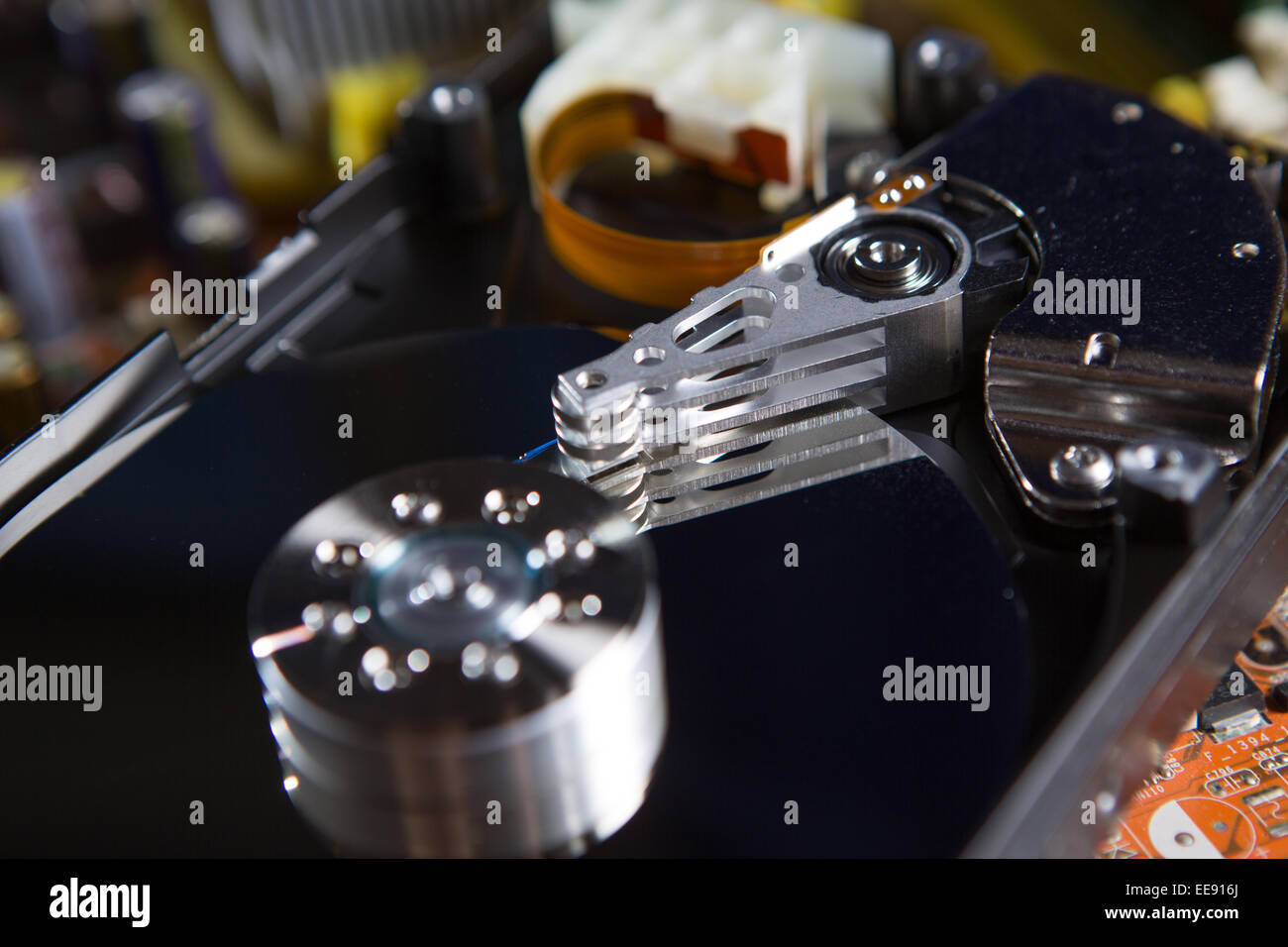 close up of hard disk with abstract reflection Stock Photo - Alamy