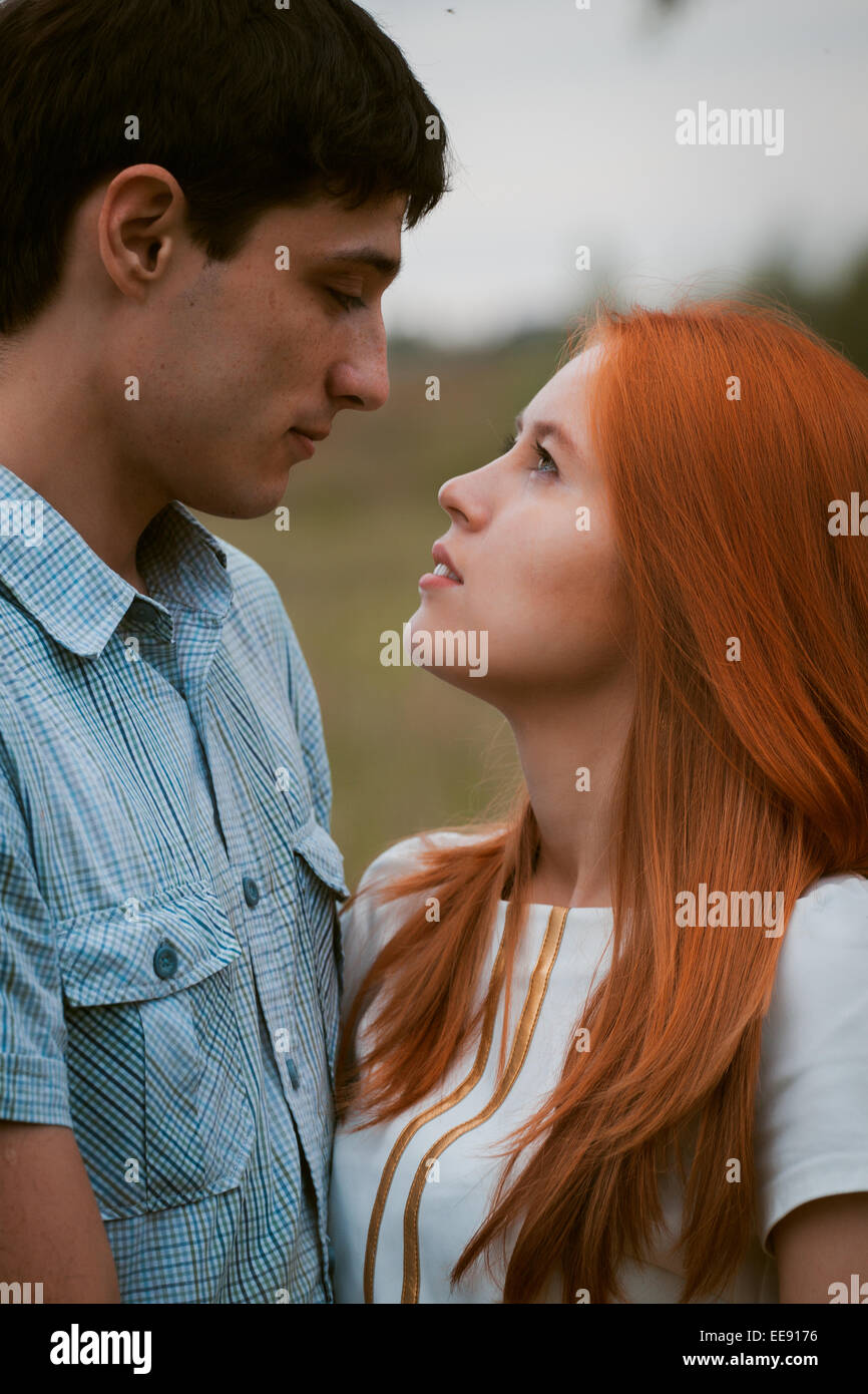 Romantic boy girl kissing on hand hi-res stock photography and images ...