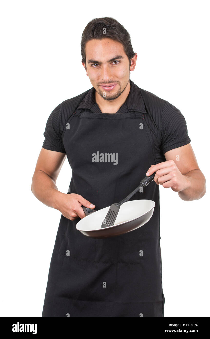 Professional caucasian male chef wearing hi-res stock photography and ...
