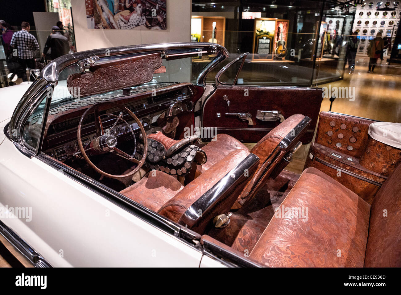 Museum display of Webb Pierce Pontiac Bonneville at the Country Music ...