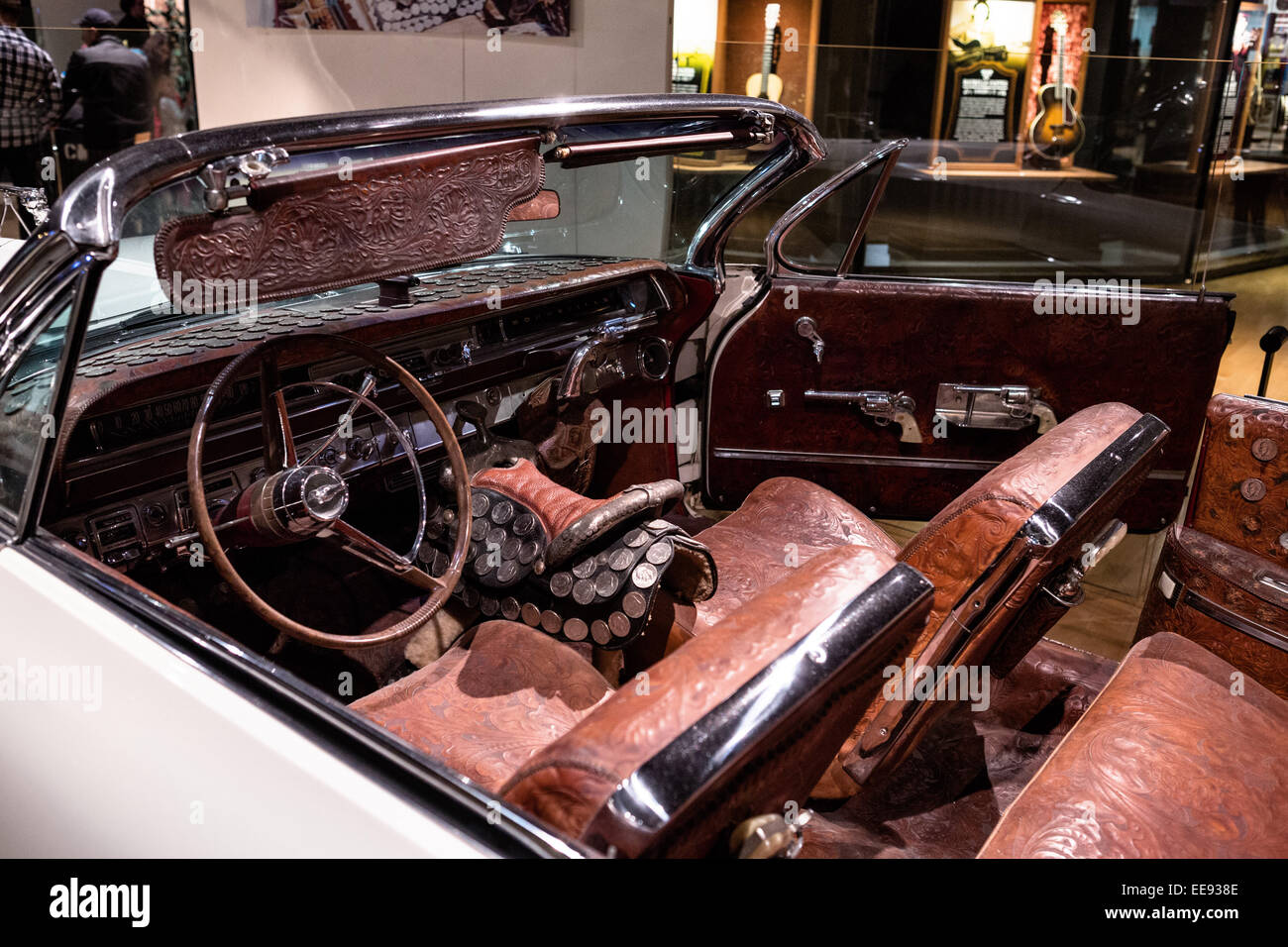 Museum display of Webb Pierce Pontiac Bonneville at the Country Music ...