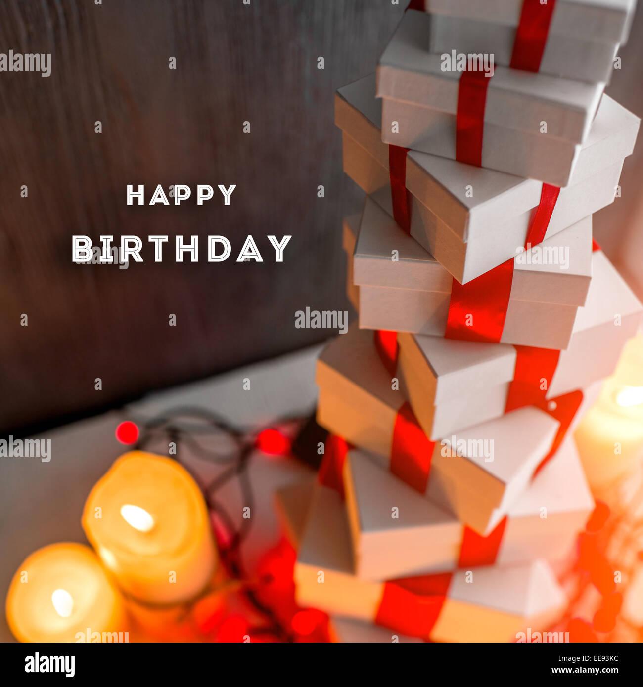 Boxes stacked tower gifts hi-res stock photography and images - Alamy