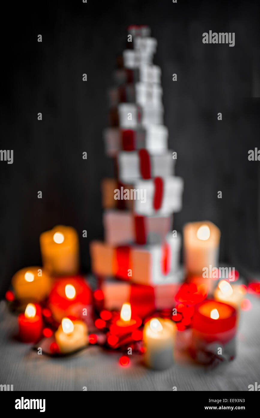 Boxes stacked tower gifts hi-res stock photography and images - Alamy
