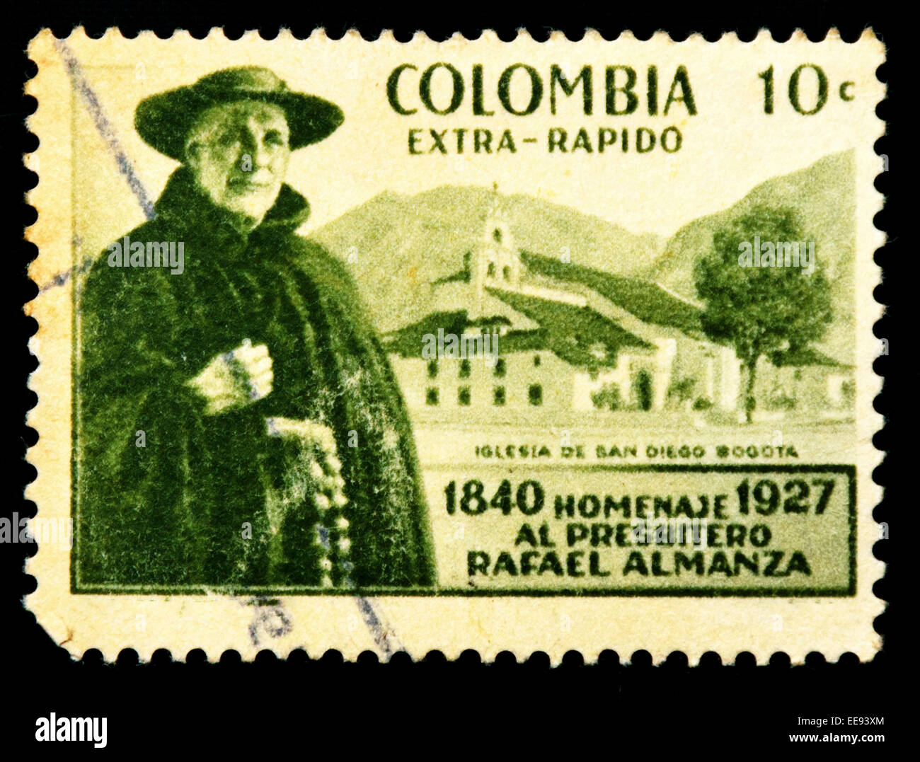 postage stamp columbia Stock Photo - Alamy