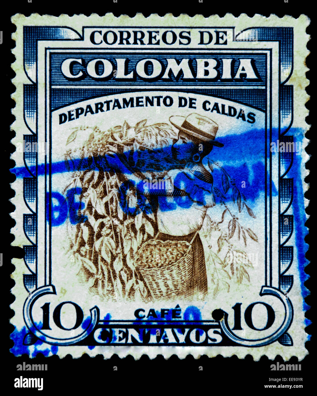 postage stamp columbia Stock Photo - Alamy
