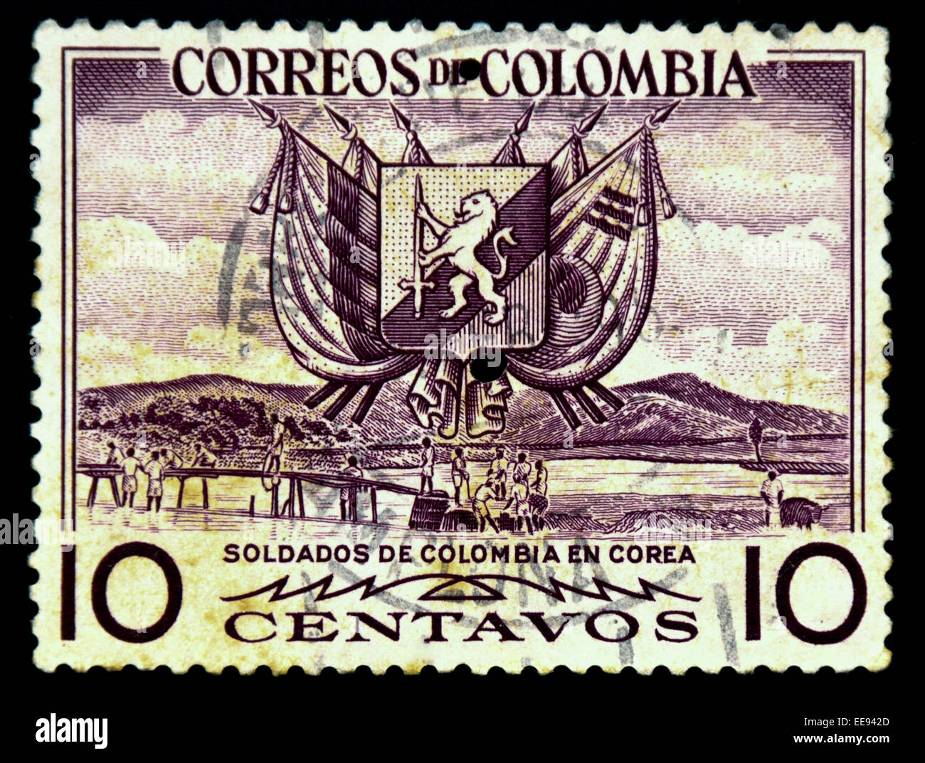 postage stamp columbia Stock Photo - Alamy