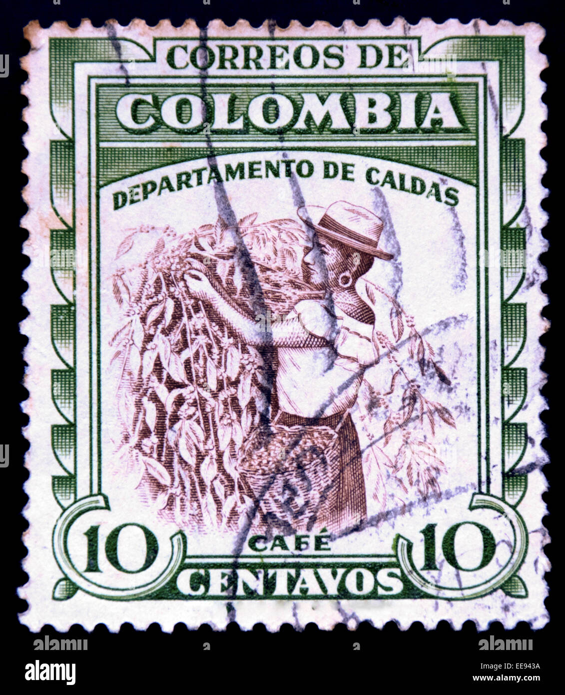 postage stamp columbia Stock Photo - Alamy
