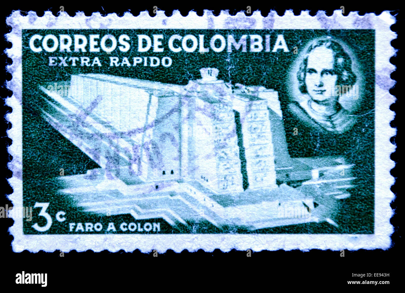 Colombia postage stamp hi-res stock photography and images - Alamy