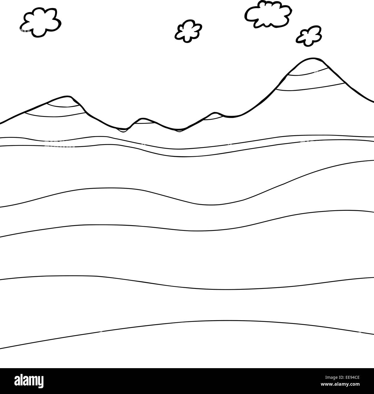 Hand drawn geology graphic outline with copy space Stock Photo - Alamy