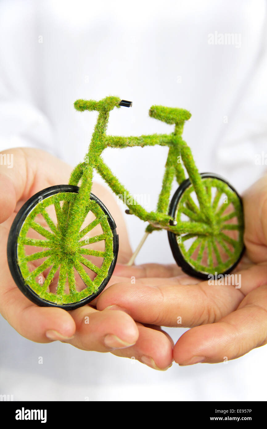 green bicycle concept Stock Photo - Alamy