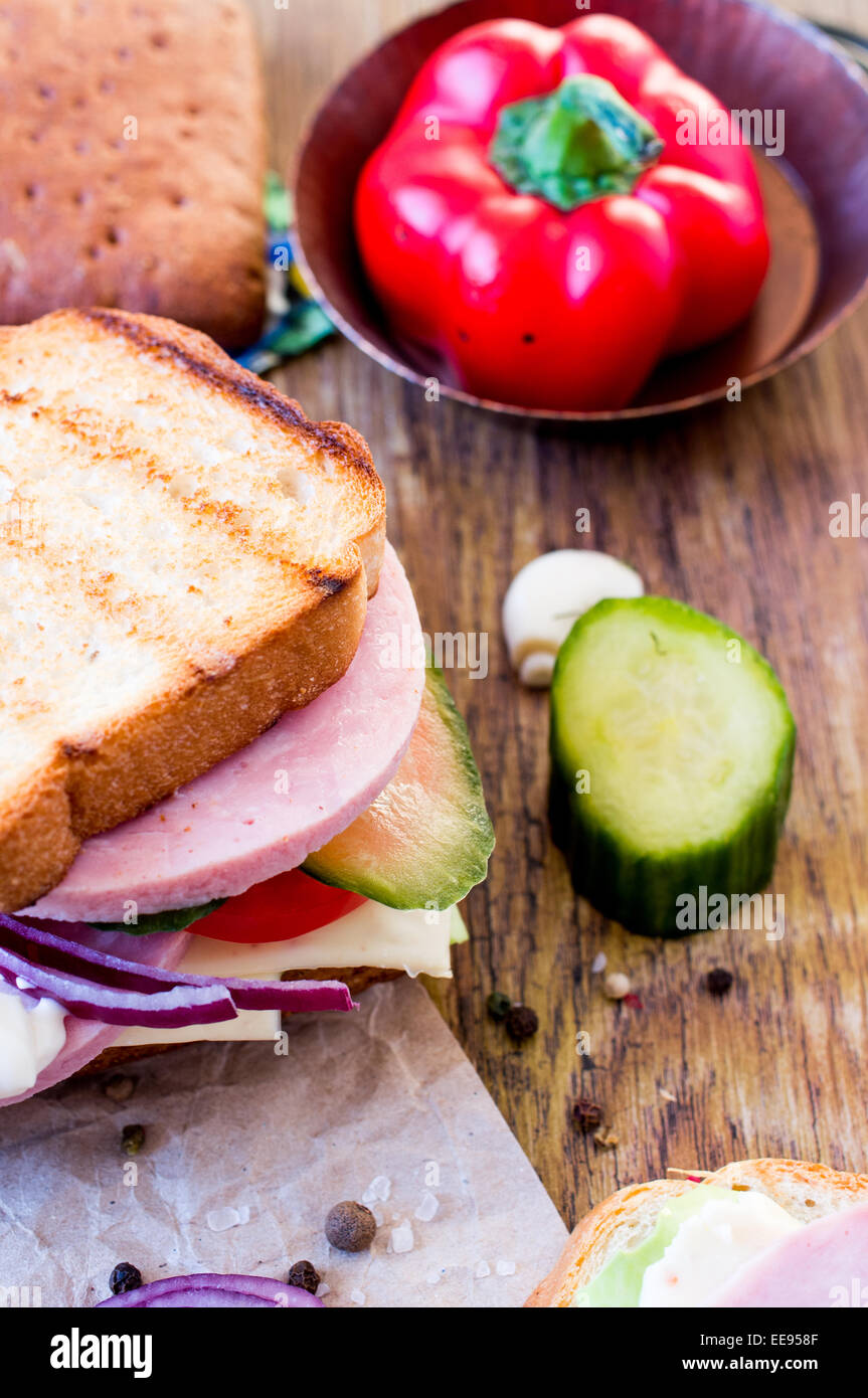 Ham sandwich hi-res stock photography and images - Alamy
