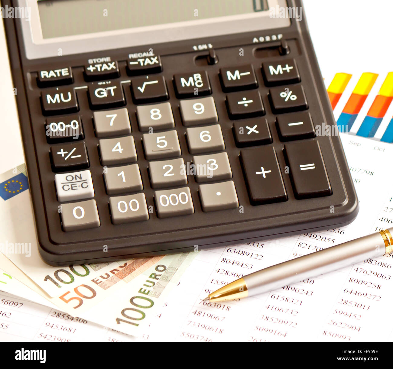 Money, financial graphs and other business stuff Stock Photo - Alamy