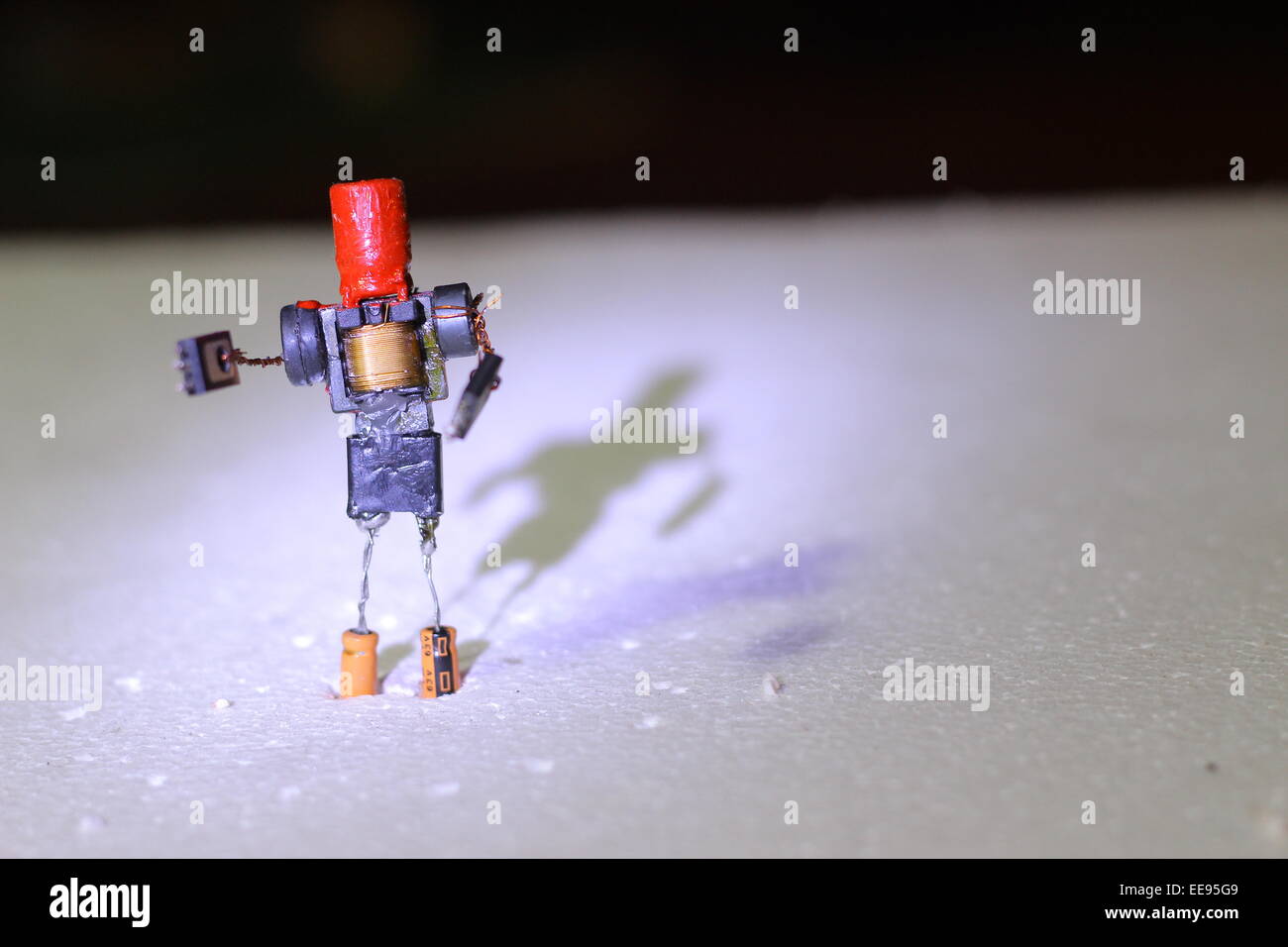 Robot made from scrap Stock Photo - Alamy