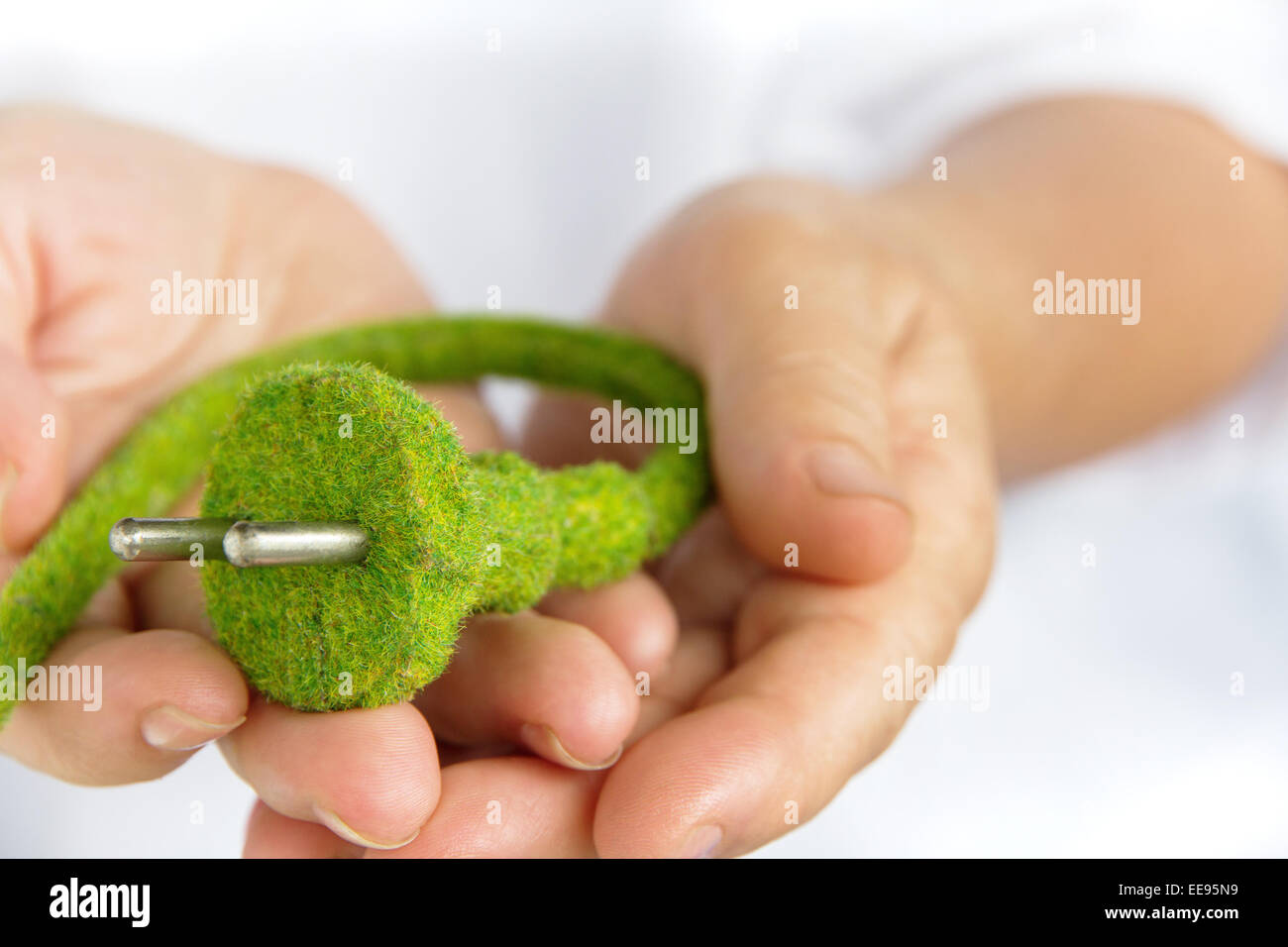 green electric plug Stock Photo - Alamy