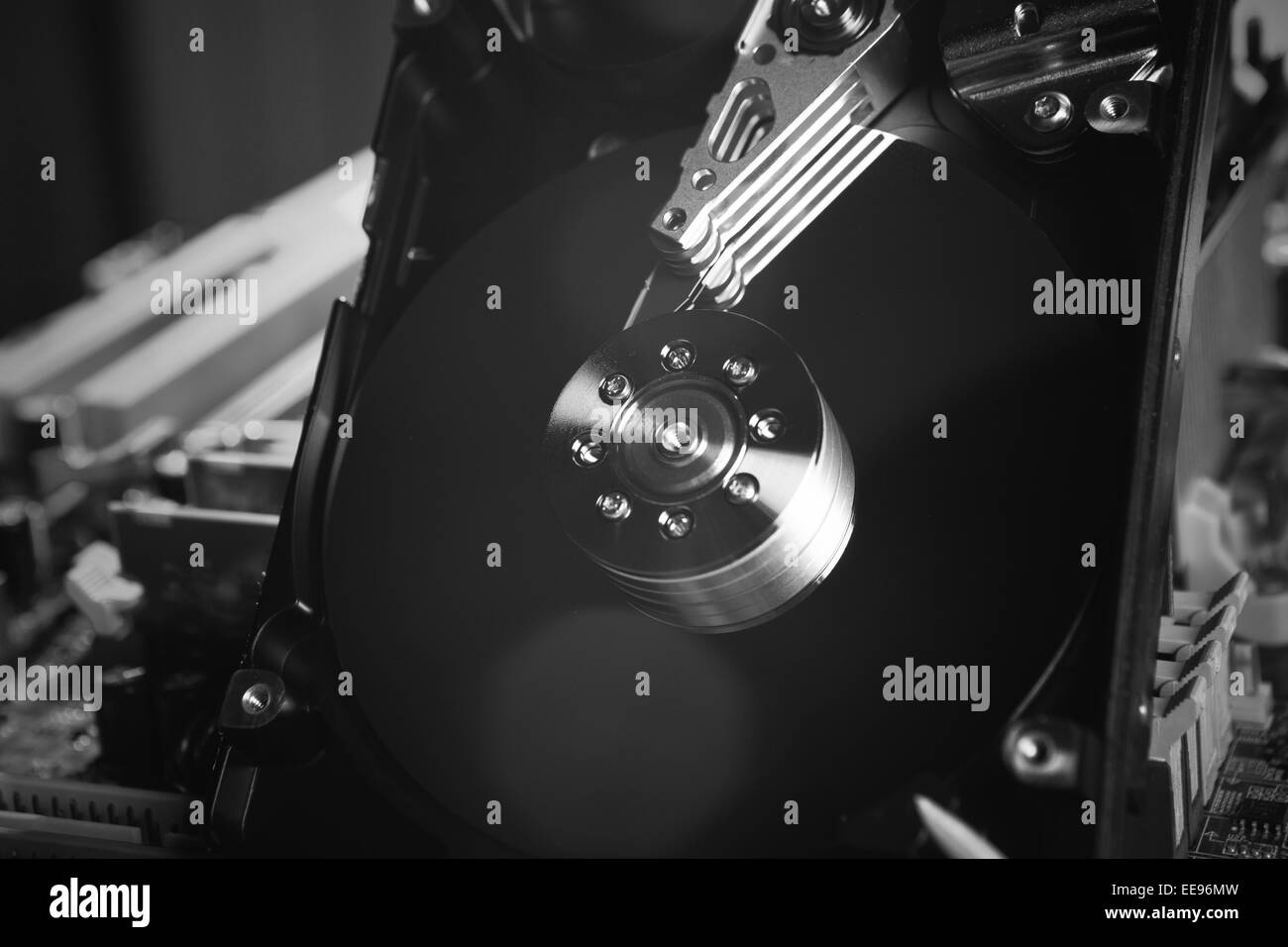 close up of hard disk with abstract reflection Stock Photo - Alamy