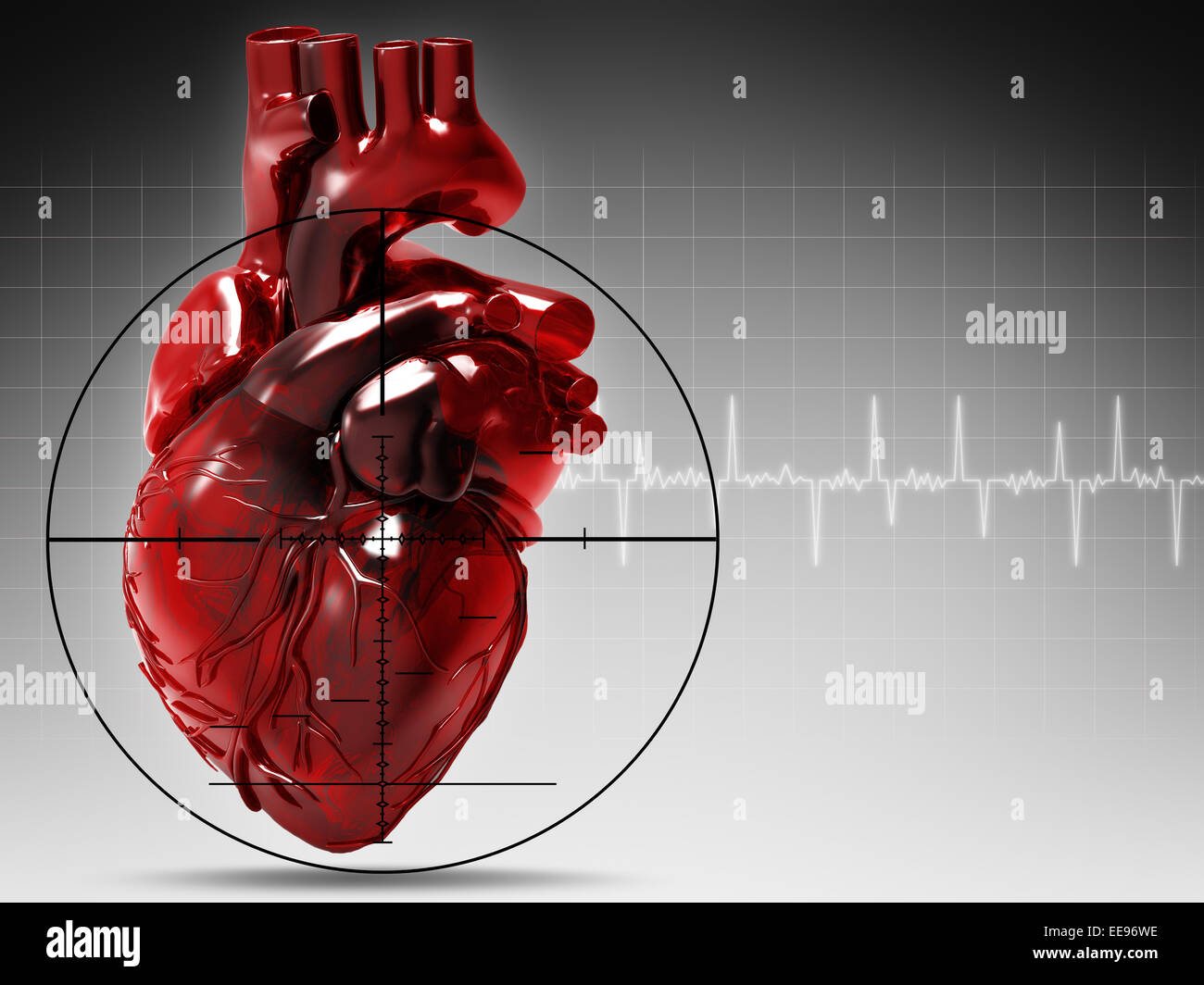 Human heart under attack hi-res stock photography and images - Alamy