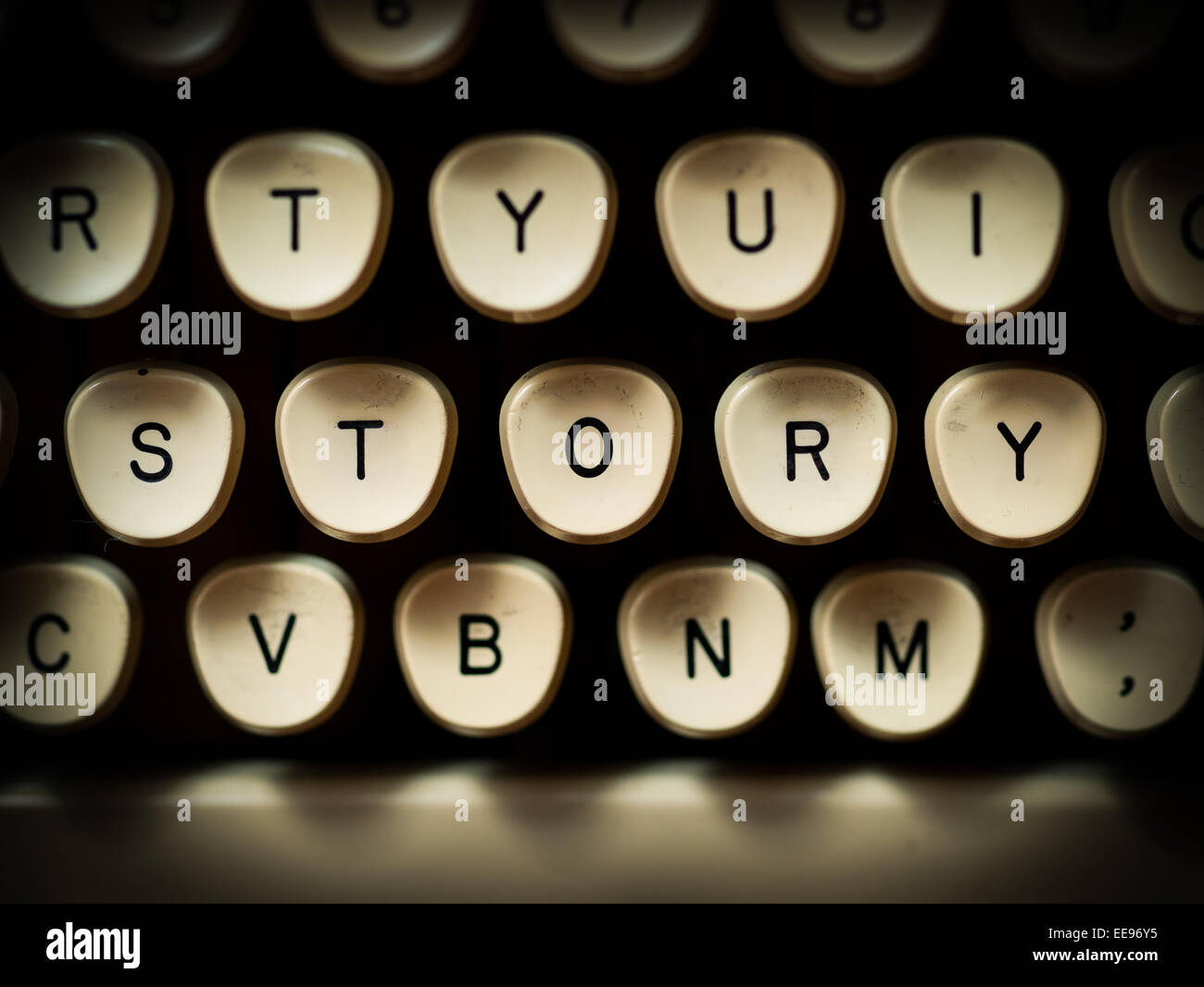 Story concept on typewriter Stock Photo - Alamy