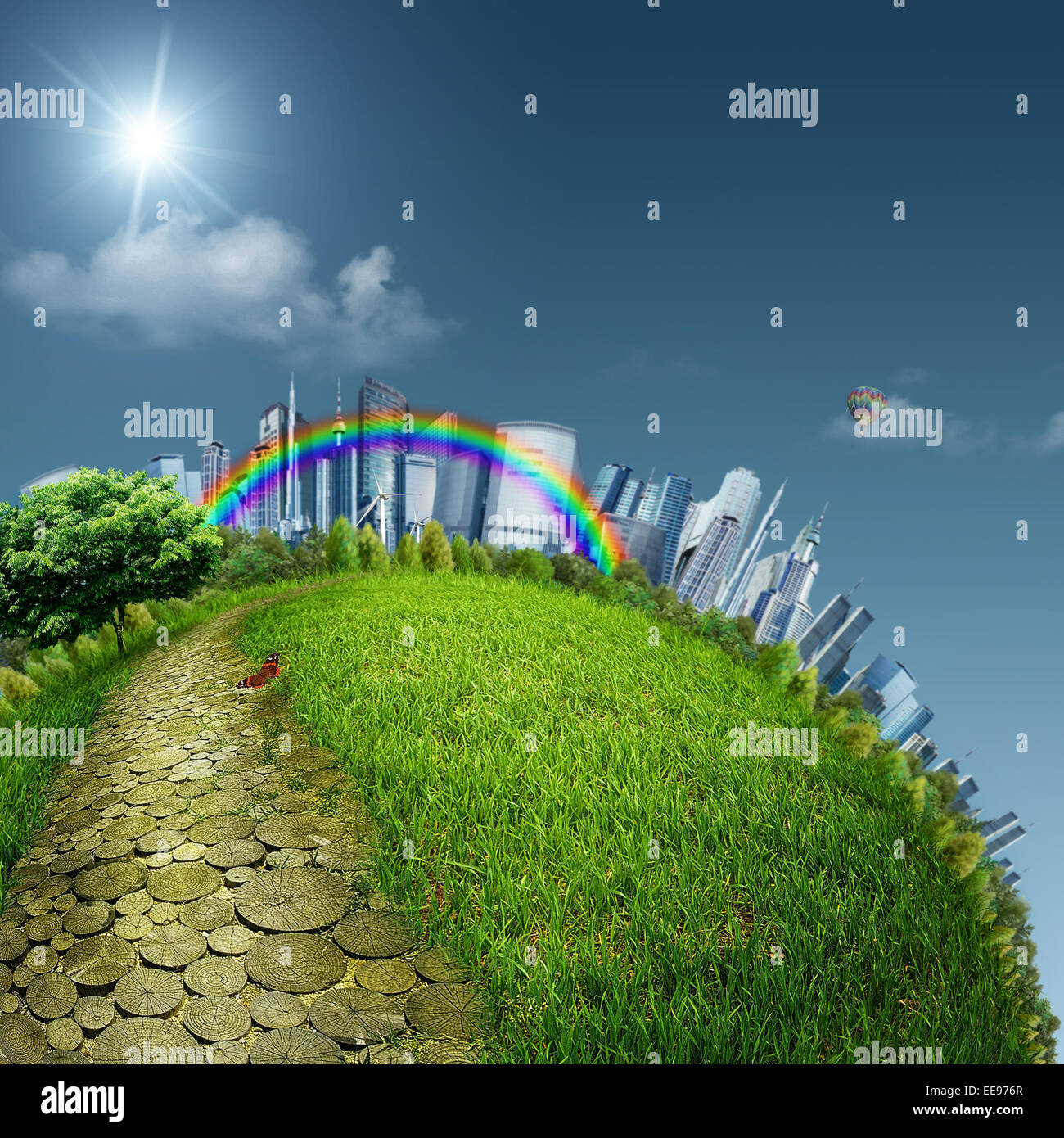 Sustainable city abstract hi-res stock photography and images - Alamy