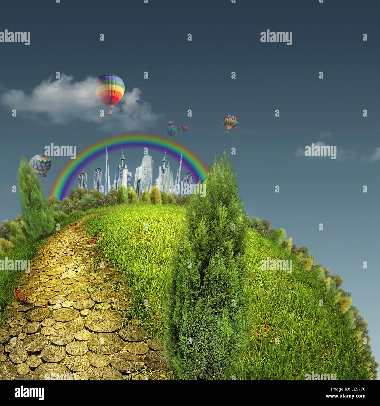 Sustainable city abstract hi-res stock photography and images - Alamy