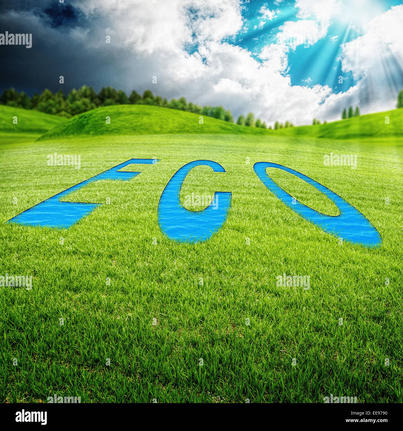 Eco meadow, abstract environmental backgrounds for your design Stock ...