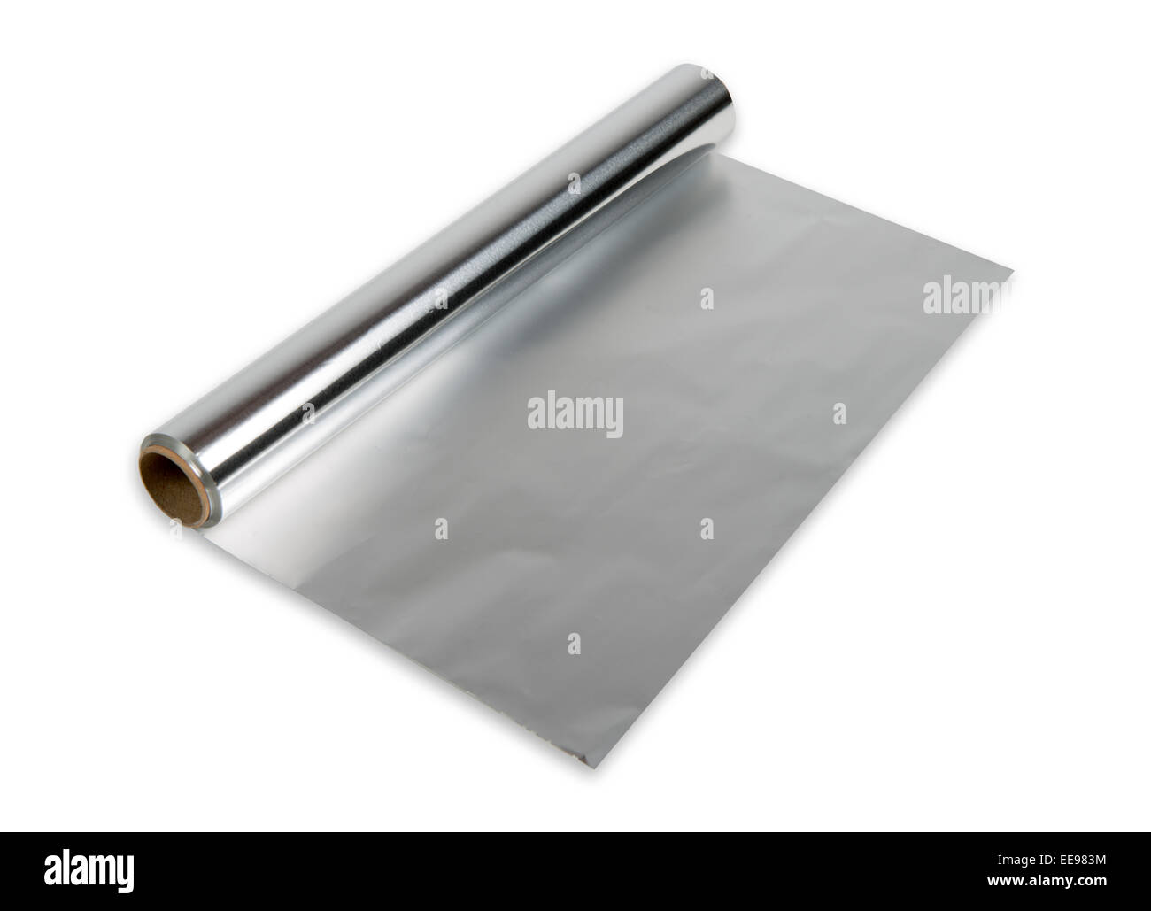 aluminum foil roll on the white background Stock Photo - Alamy