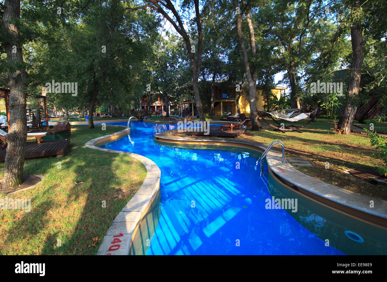 Swimming pool in the Lake Houses Stock Photo - Alamy