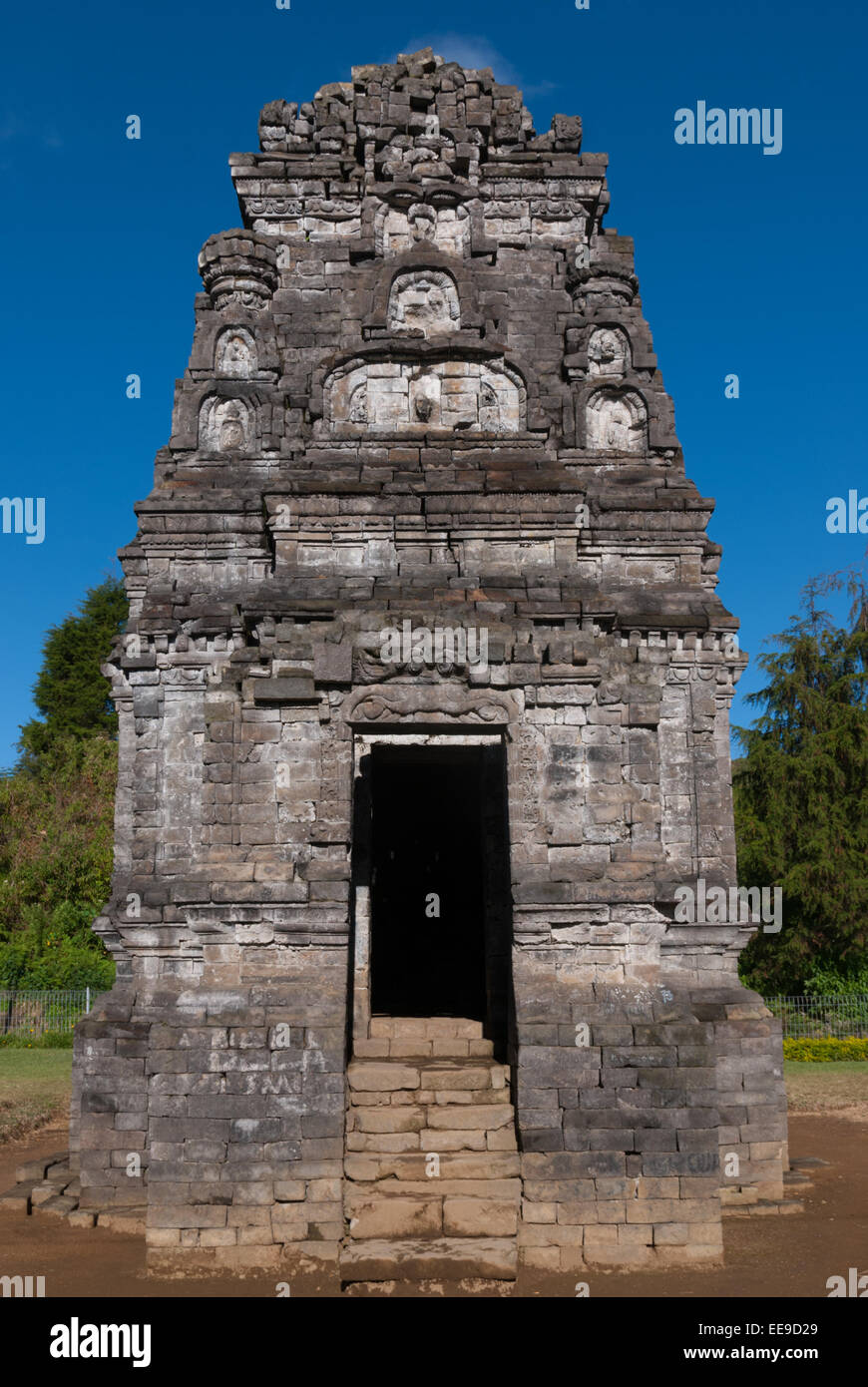 Bima temple, ancient Hindu temple on Dieng plateau, which is ...