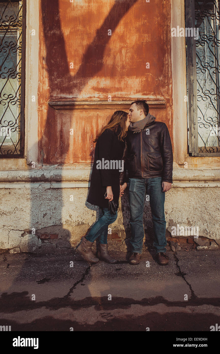 Profile view of an attractive couple Stock Photo - Alamy